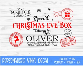 Christmas Label for Box - Etsy
