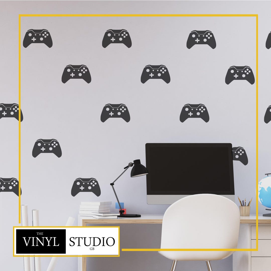 Gaming Controller Wall Decals | Teen Room Decor | Easy Peel & Stick ...
