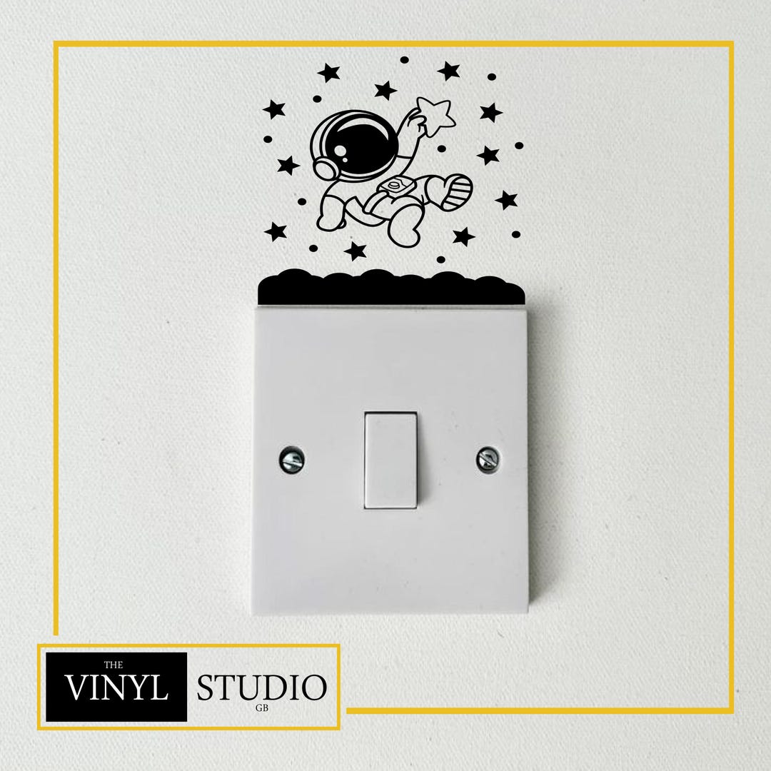 Astronaut Vinyl Light Switch Decal – Space Theme Kids Room Decor - Etsy