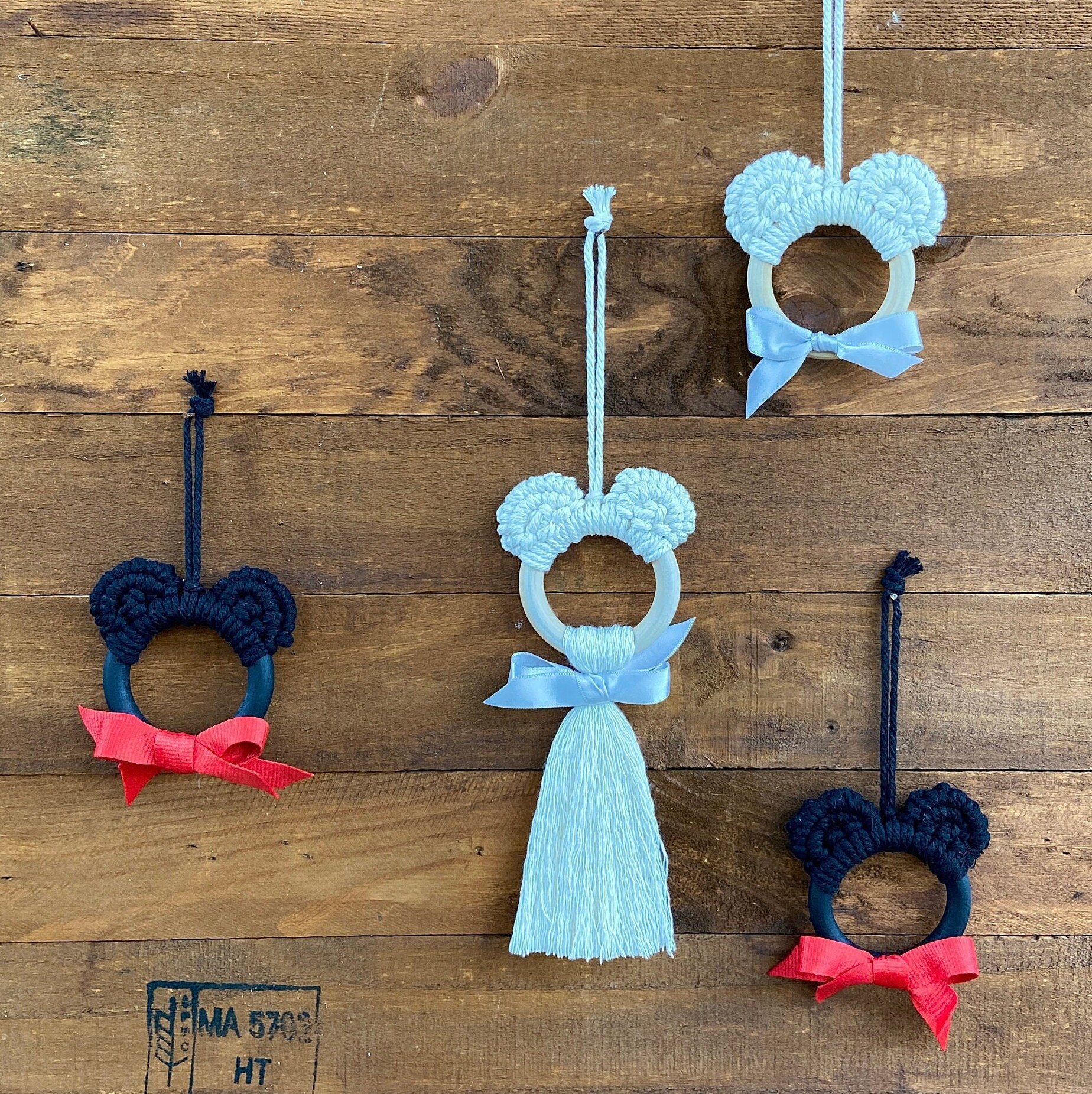 Bear Macrame Wall Hanging / Mickey Mouse Macrame Wall Hanging ...
