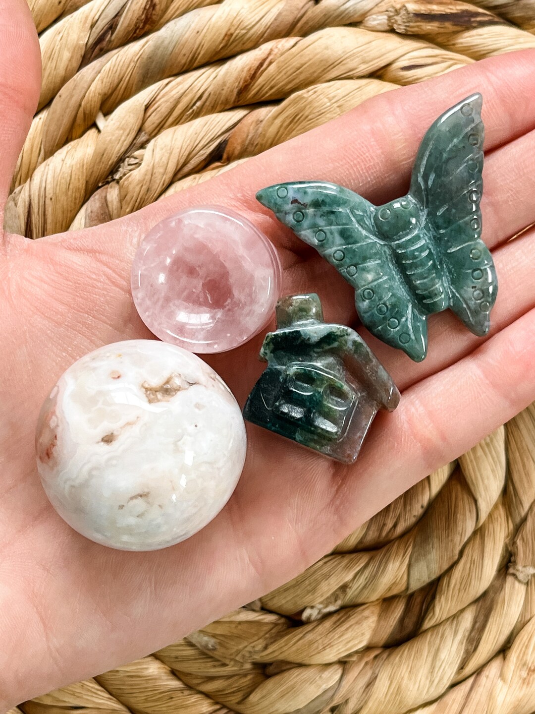 Spring Crystal Carving Mix, Cottagecore Miniature Crystal Mix, Crystal ...