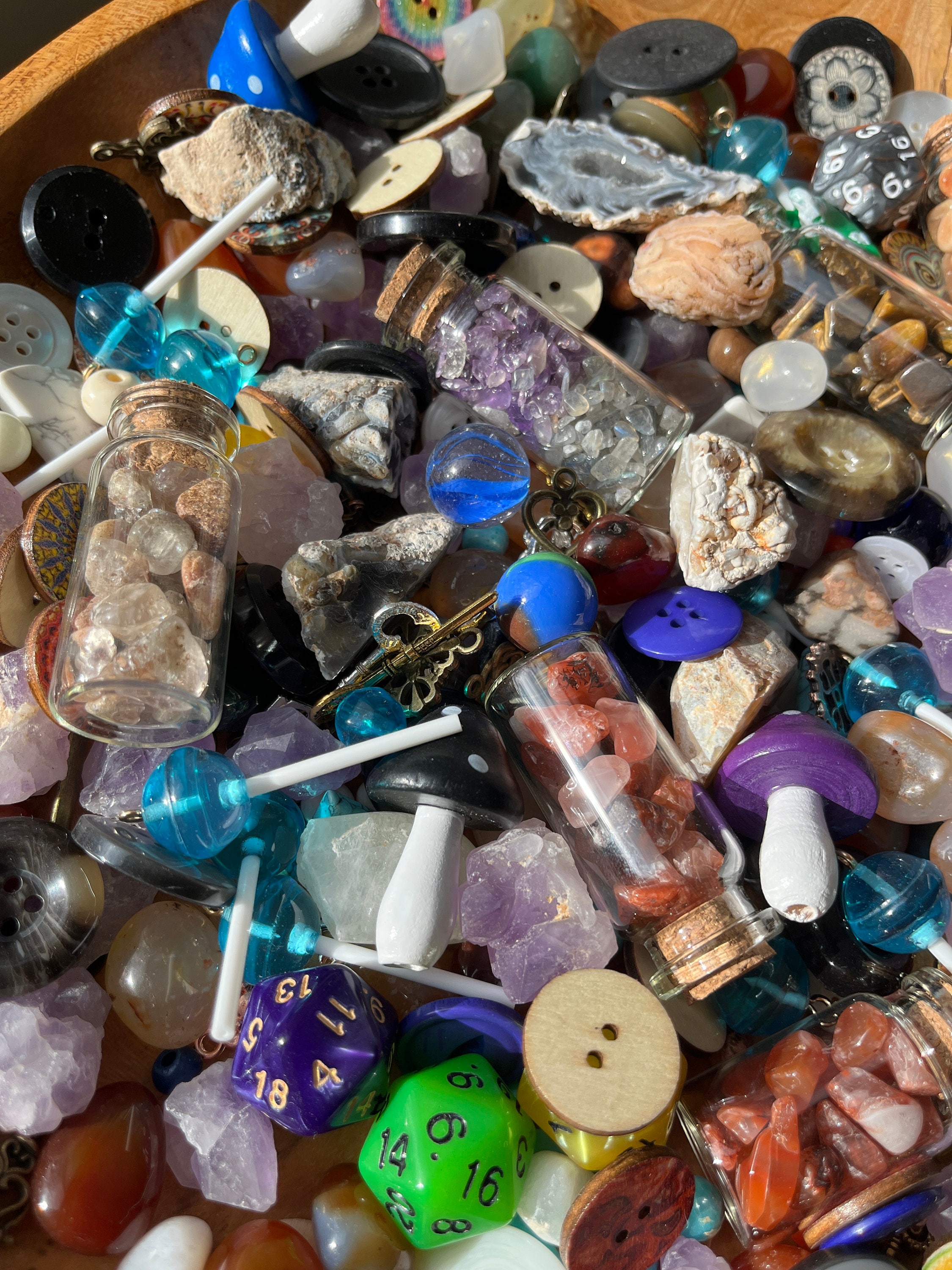 Crowcore Crystal Confetti Scoop, Crow Trinkets, Junk Drawer Oddities ...