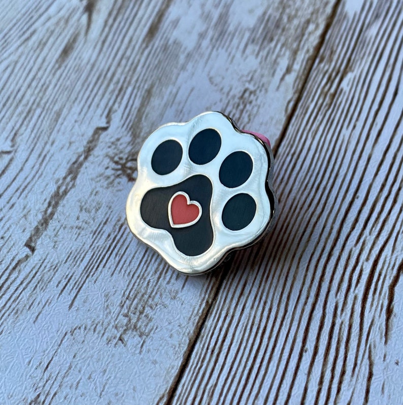 Paw Print Enamel Pin Dog Print Pin Cat Paw Pin Hard Enamel - Etsy