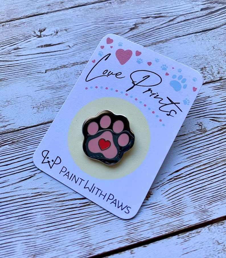 Paw Print Enamel Pin Dog Print Pin Cat Paw Pin Hard Enamel - Etsy