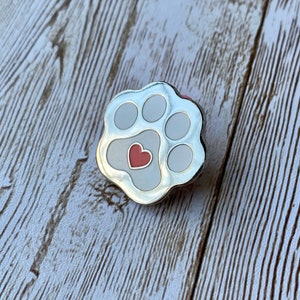 Paw Print Enamel Pin, Dog Print Pin, Cat Paw Pin, Hard Enamel Paw Print Pin - Etsy