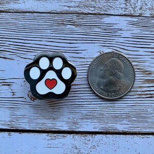 Paw Print Enamel Pin, Dog Print Pin, Cat Paw Pin, Hard Enamel Paw Print ...