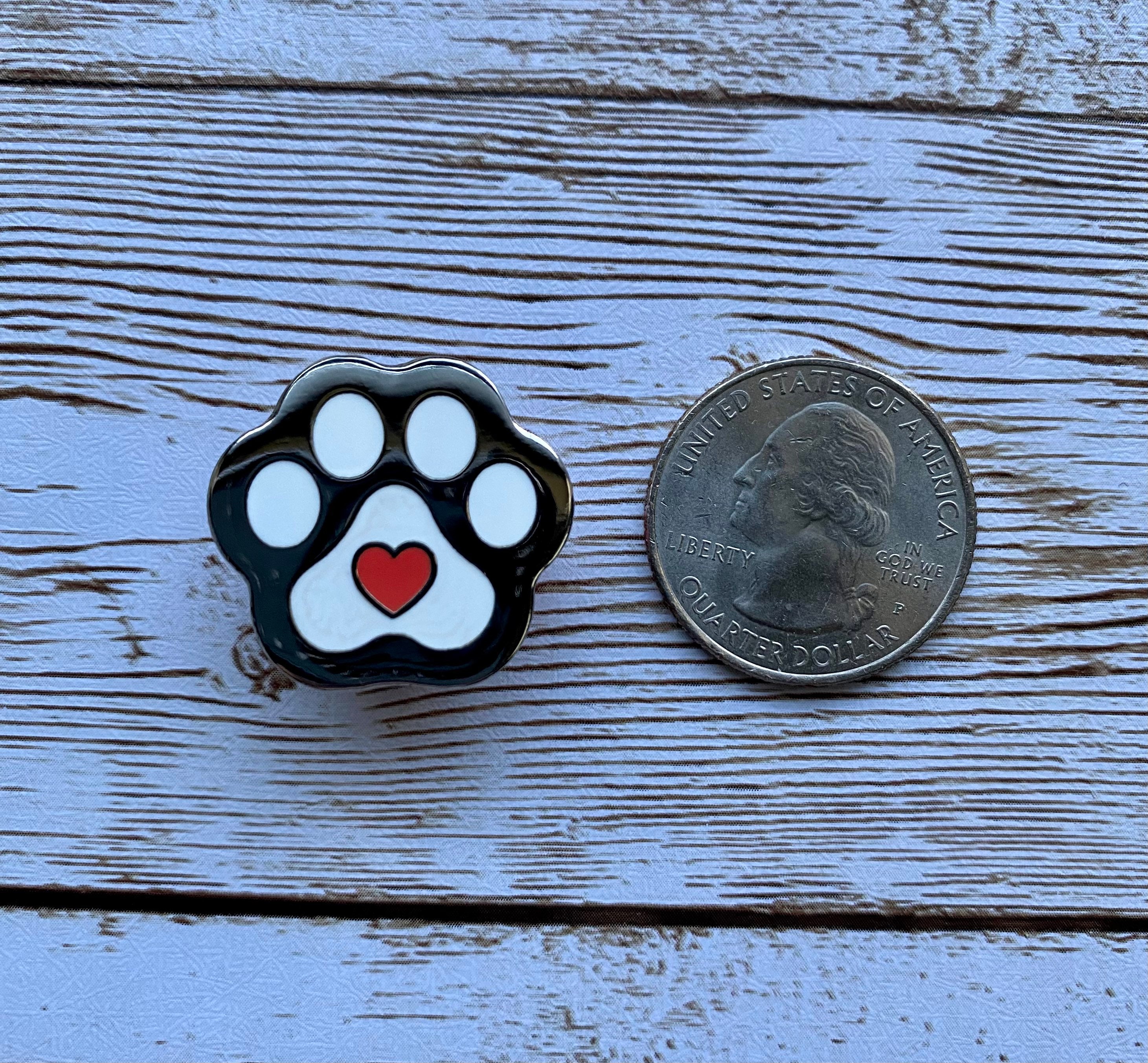 Paw Print Enamel Pin Dog Print Pin Cat Paw Pin Hard Enamel - Etsy