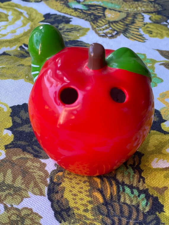 Cutest vintage worlds greatest teacher apple with a worm pen holder ...