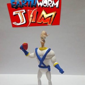 Earthworm Jim Custom Made Figure - Etsy