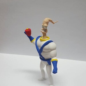 Earthworm Jim Custom Made Figure - Etsy