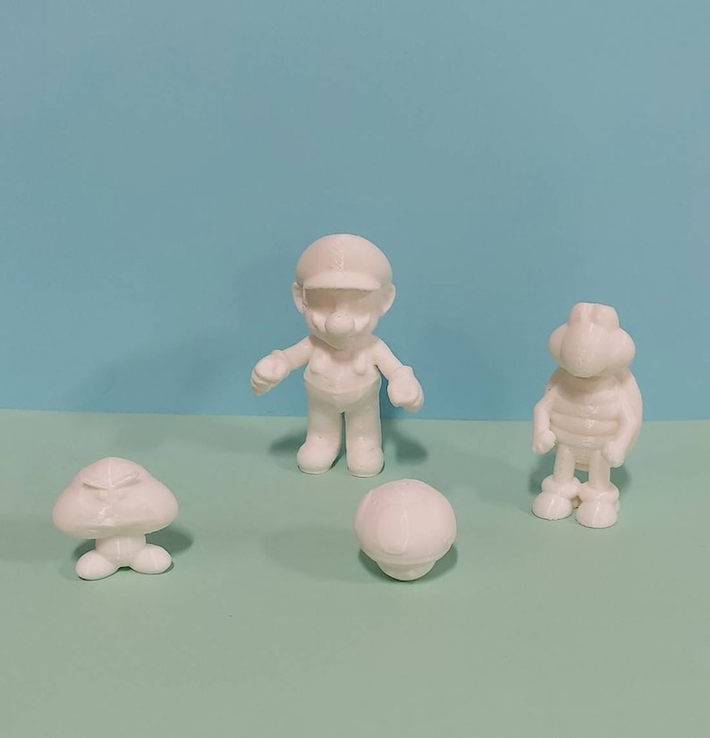 Super Mario Bros DIY Figures (set 1 W/mario) - Etsy