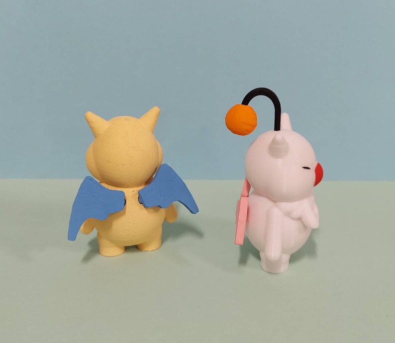 Final Fantasy / Secret of Mana Custom Moogle Figure 2-pack | Etsy