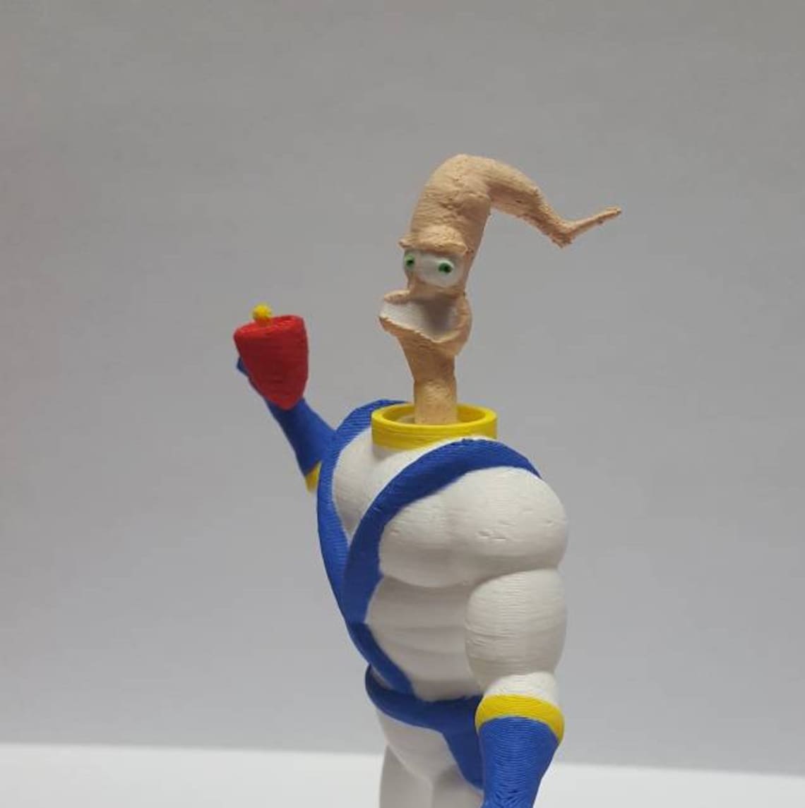 Earthworm Jim Custom Made Figure | Etsy