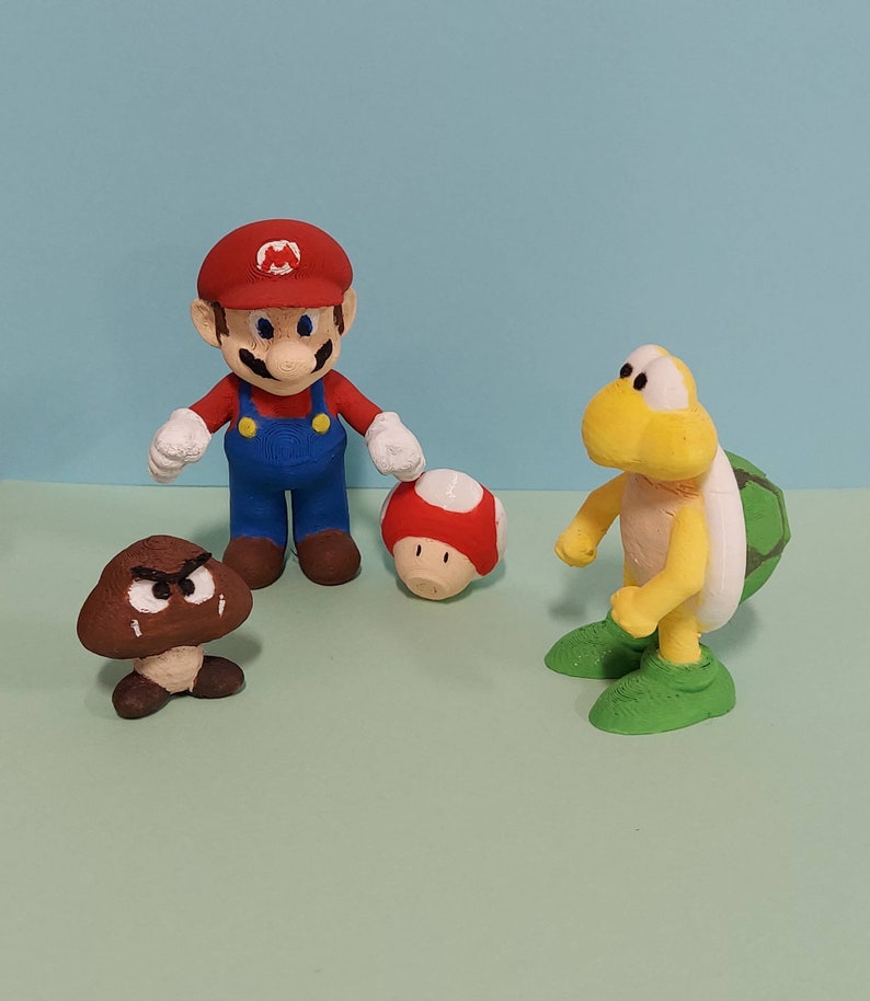 Super Mario Bros DIY Figures (set 1 W/mario) - Etsy
