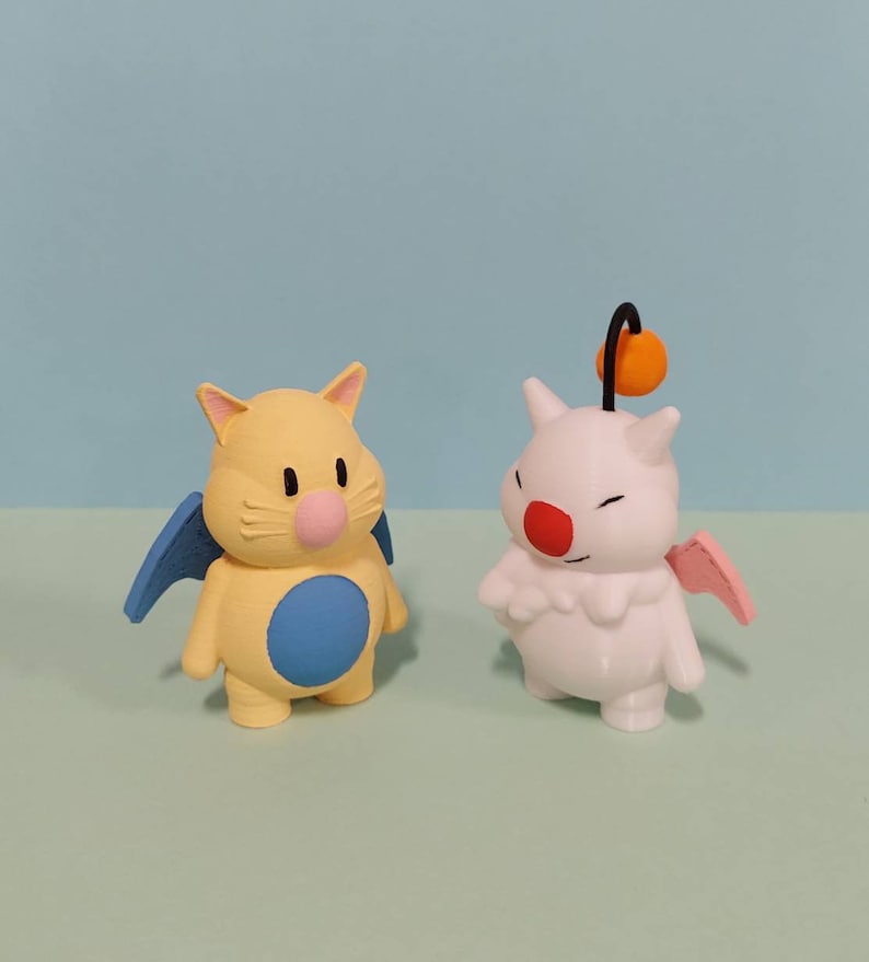 Final Fantasy / Secret of Mana Custom Moogle Figure 2-pack | Etsy