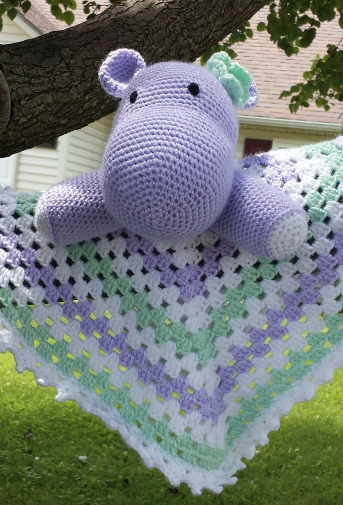 Henrietta Hippo Crochet Lovey Pattern - Etsy