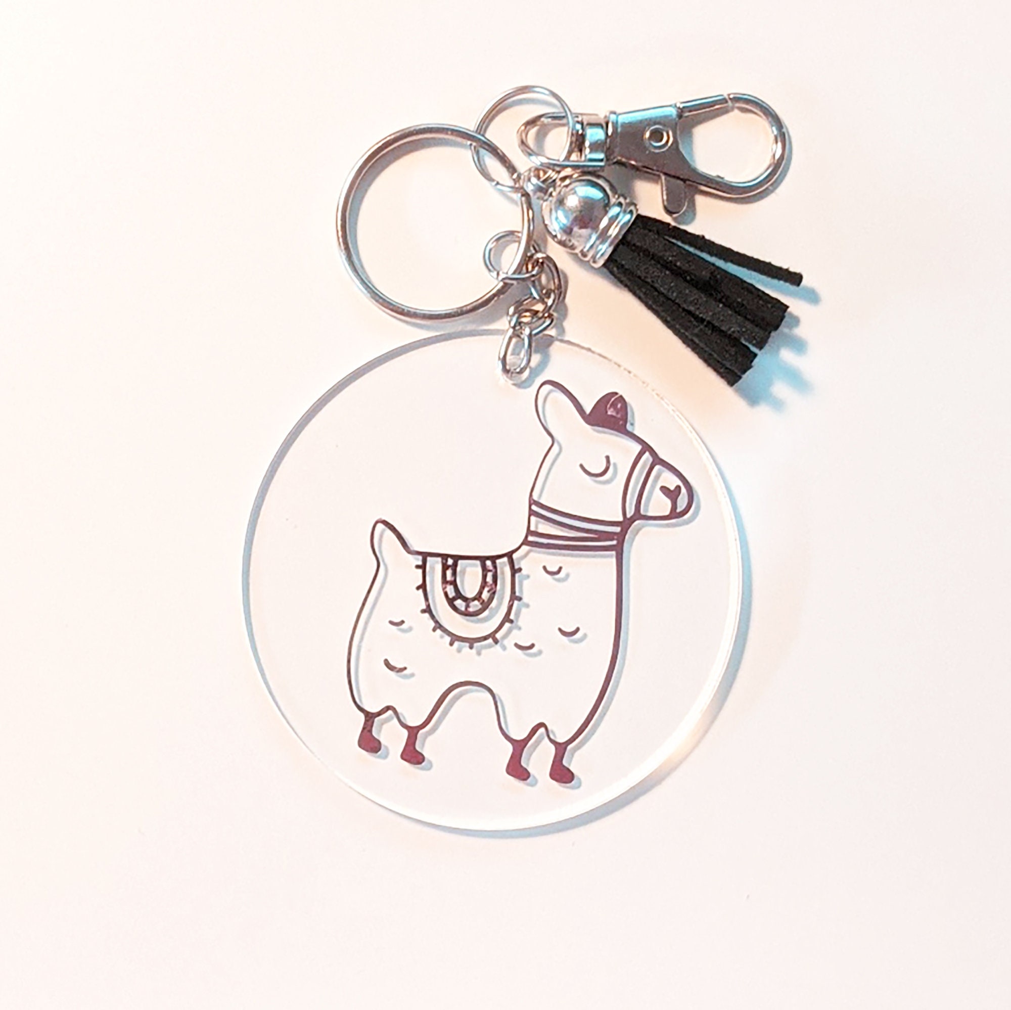 Keychains Acrylic Keychain Round Keychain Tassle Funny - Etsy