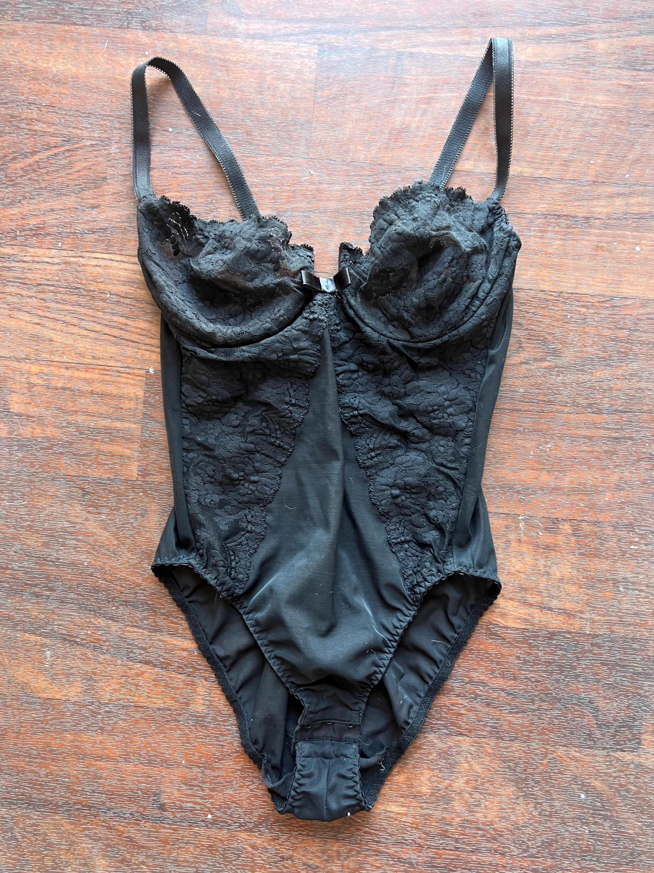 Black Lace Bodysuit - Etsy
