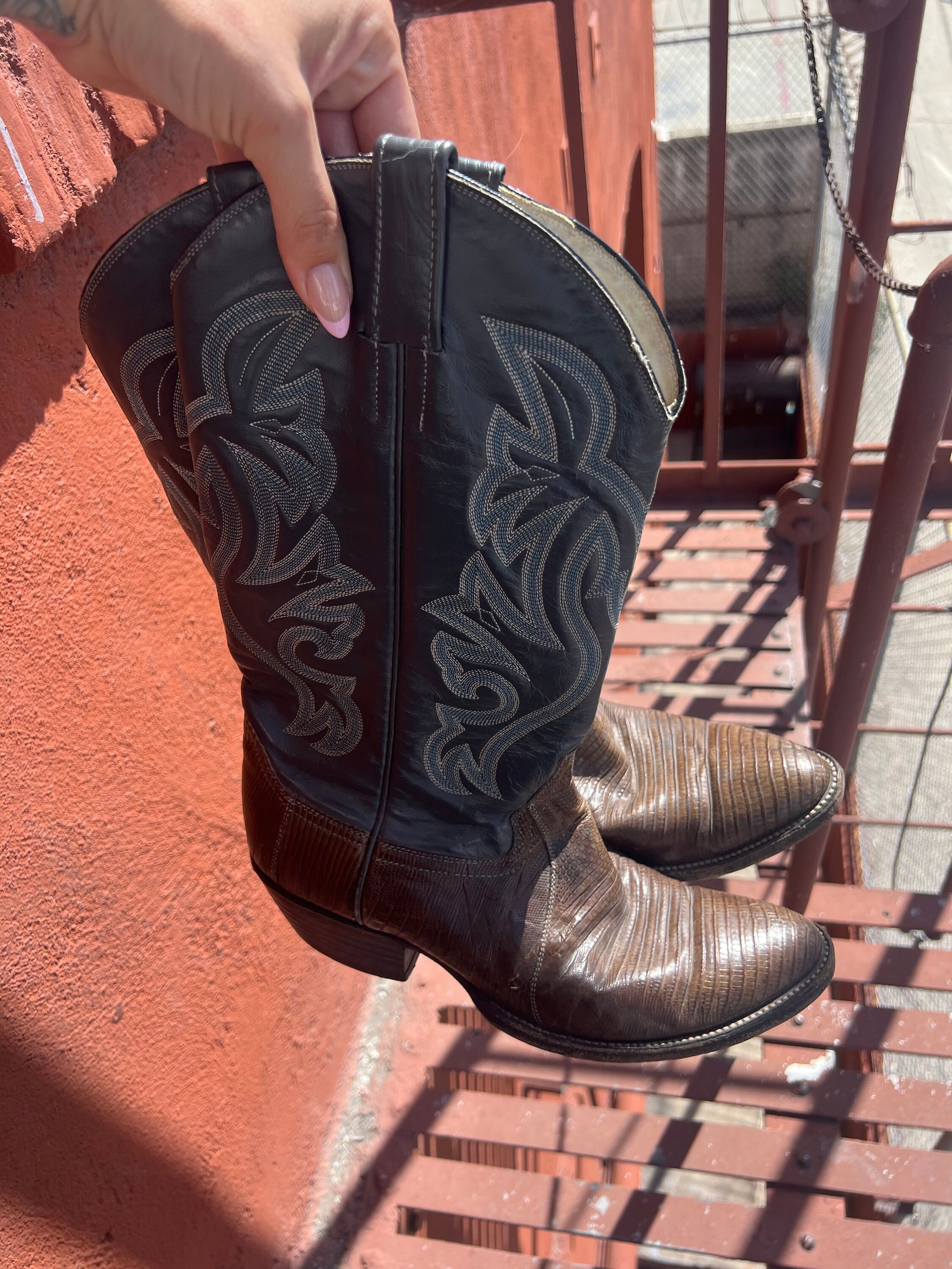 Two-tone Cowboy Boots - Etsy