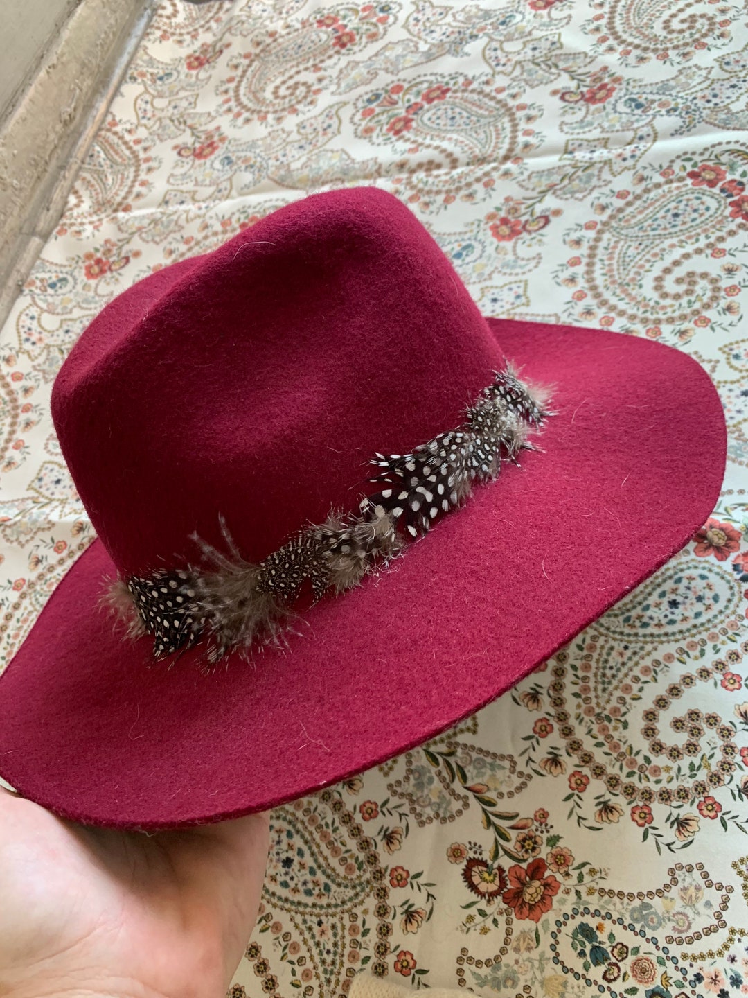 Mad Hatter Maroon Hat - Etsy
