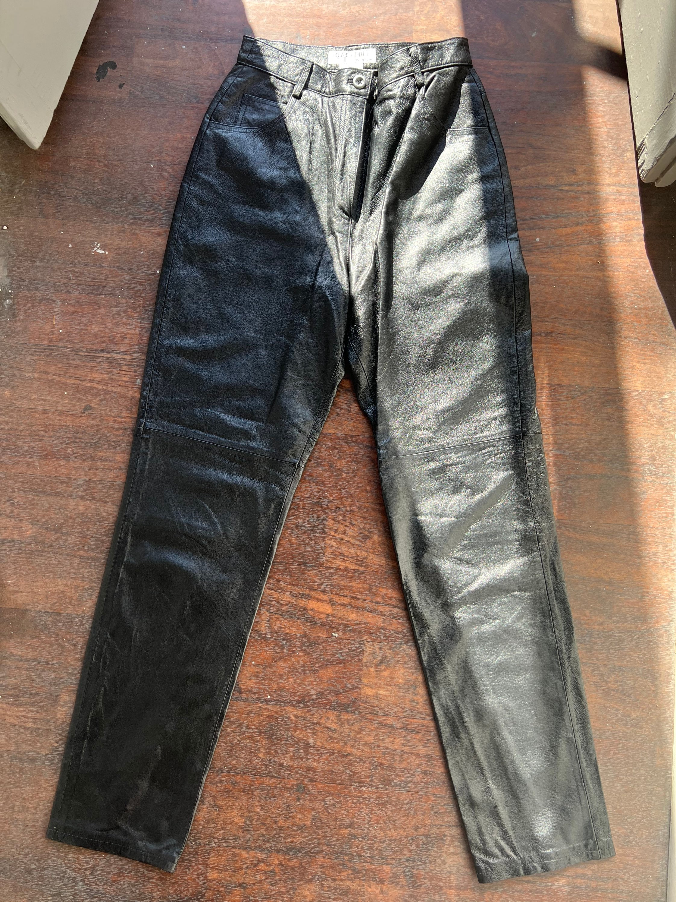 Back in Black Leather Pants - Etsy