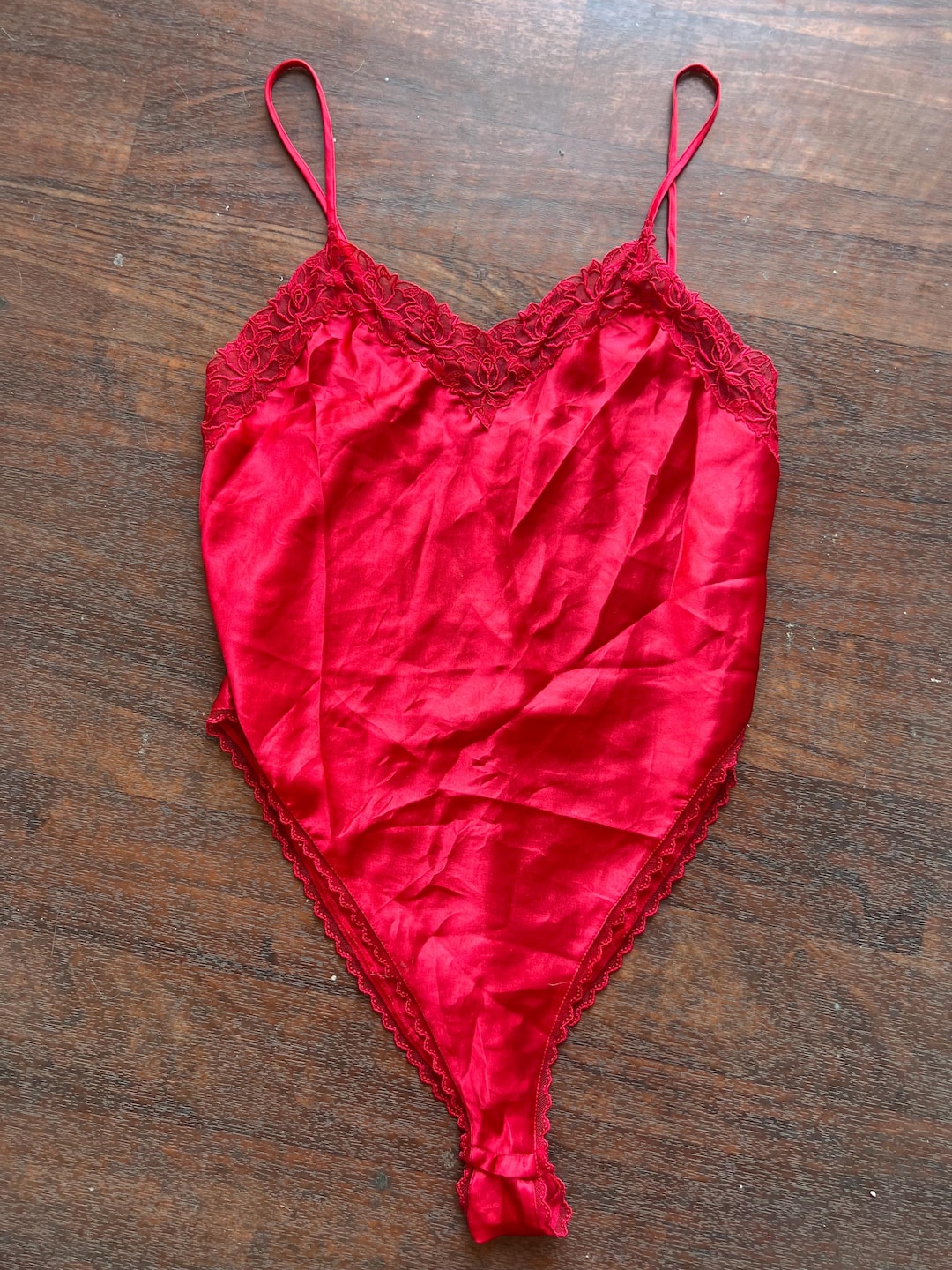 Red Satin Lingerie - Etsy