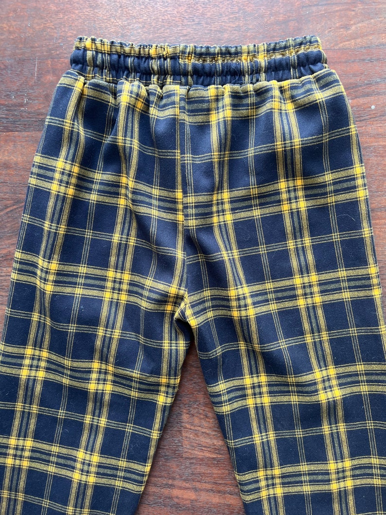 Blue/yellow Plaid Pants - Etsy