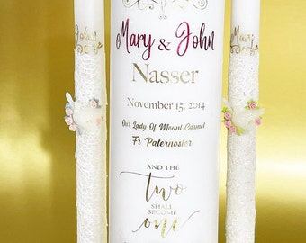 Unity Candle for Catholic Wedding - Etsy