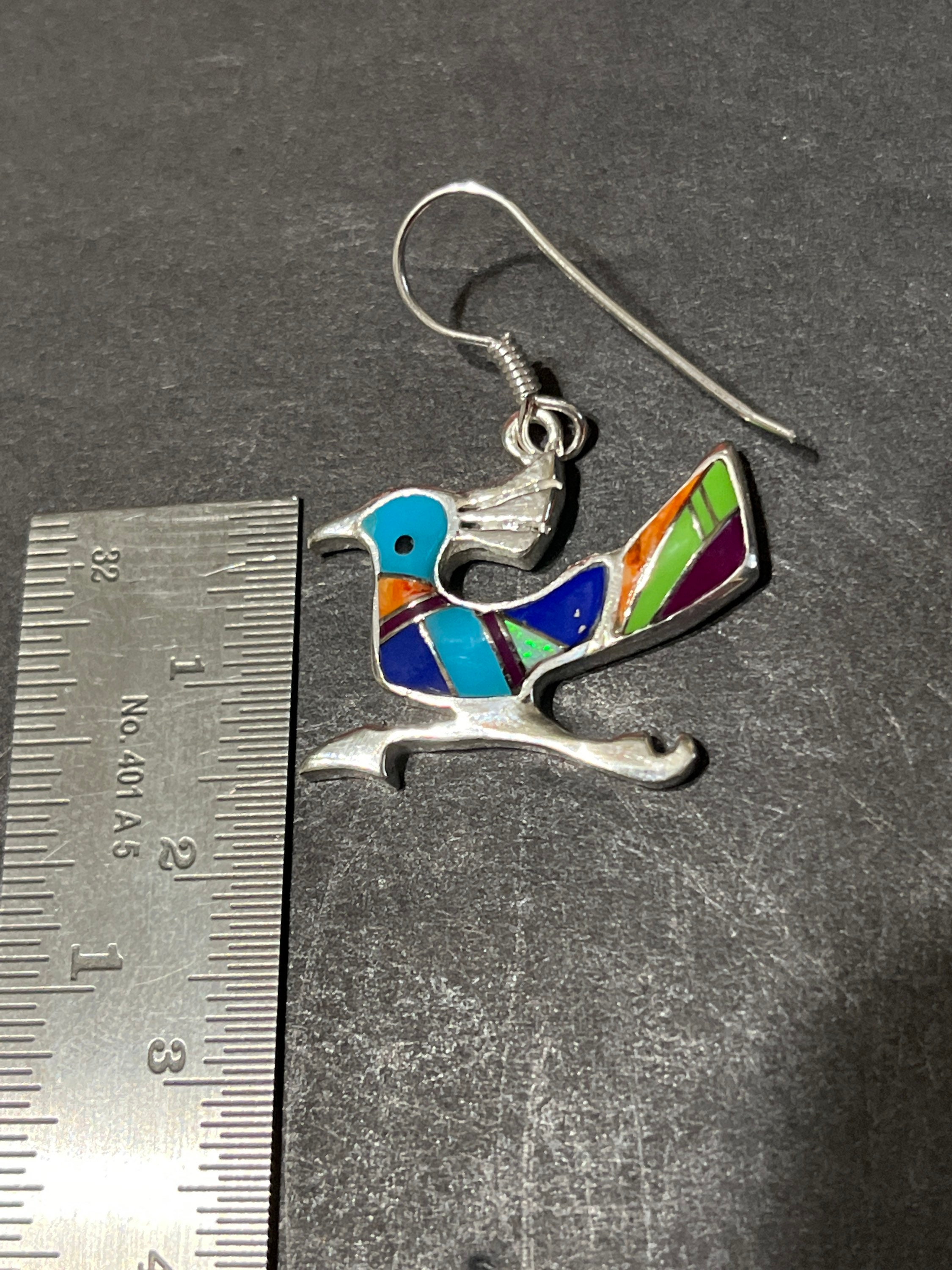 Multicolor Roadrunner Jewelry Set/ Inlay Roadrunner Jewelry - Etsy