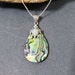 Teardrop Abalone Shell Pendant Necklace / Sterling Silver Jewelry ...