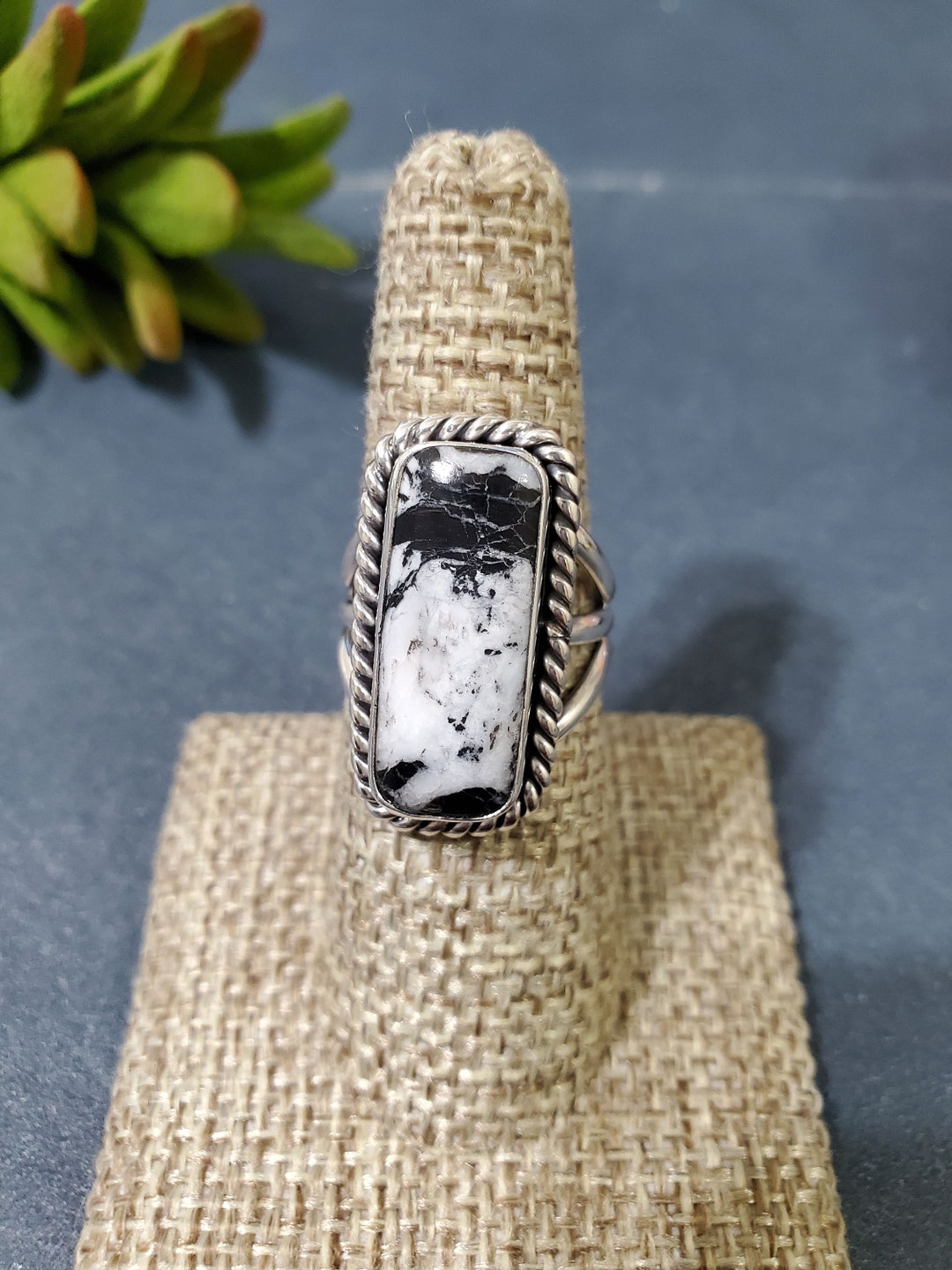 Size 7 /white Buffalo Ring/sterling Silver Ring/turquoise Ring/handmade ...