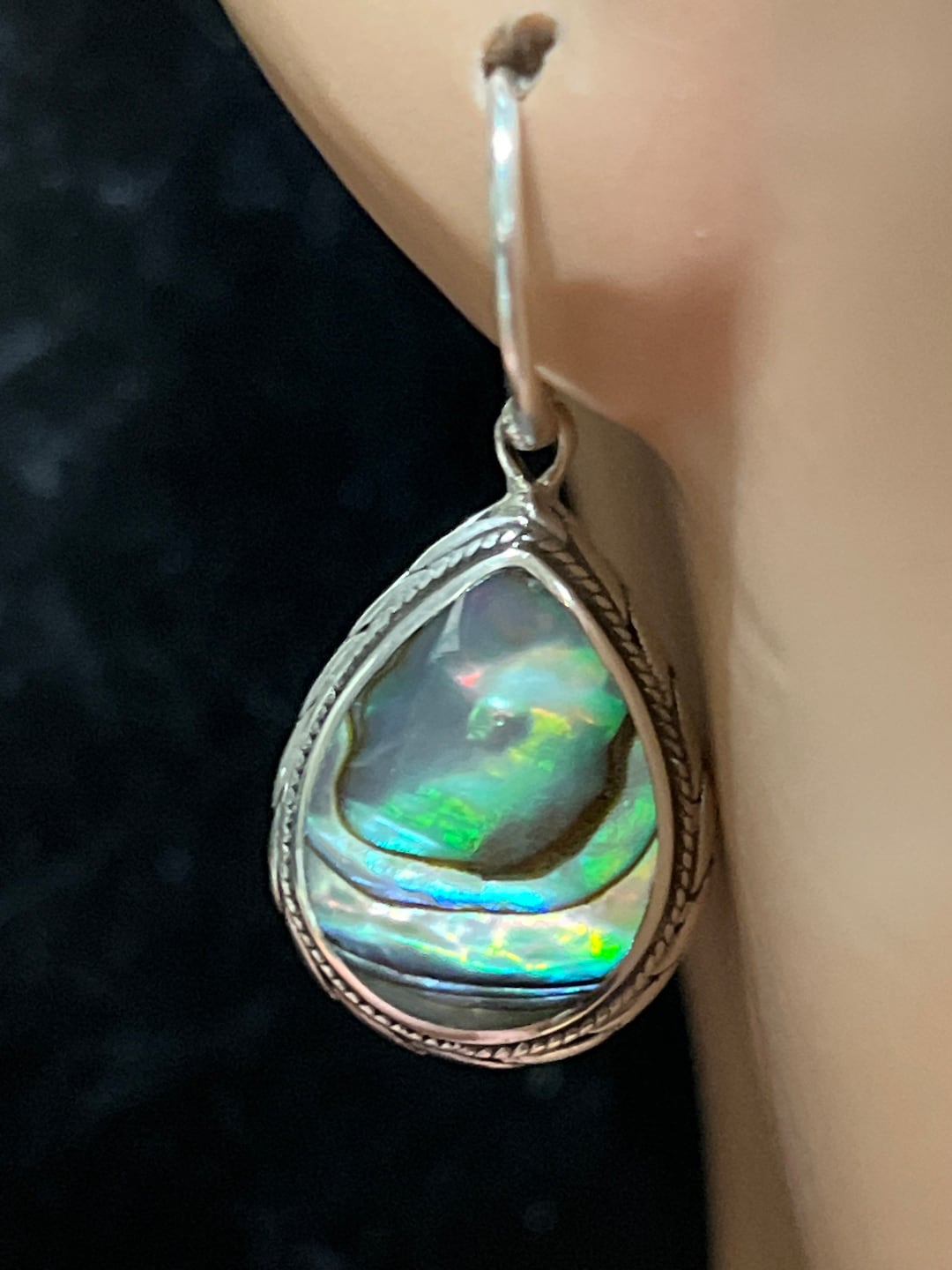 Abalone Shell Earring/teardrop Shell Earrings/boho Earrings/shell ...