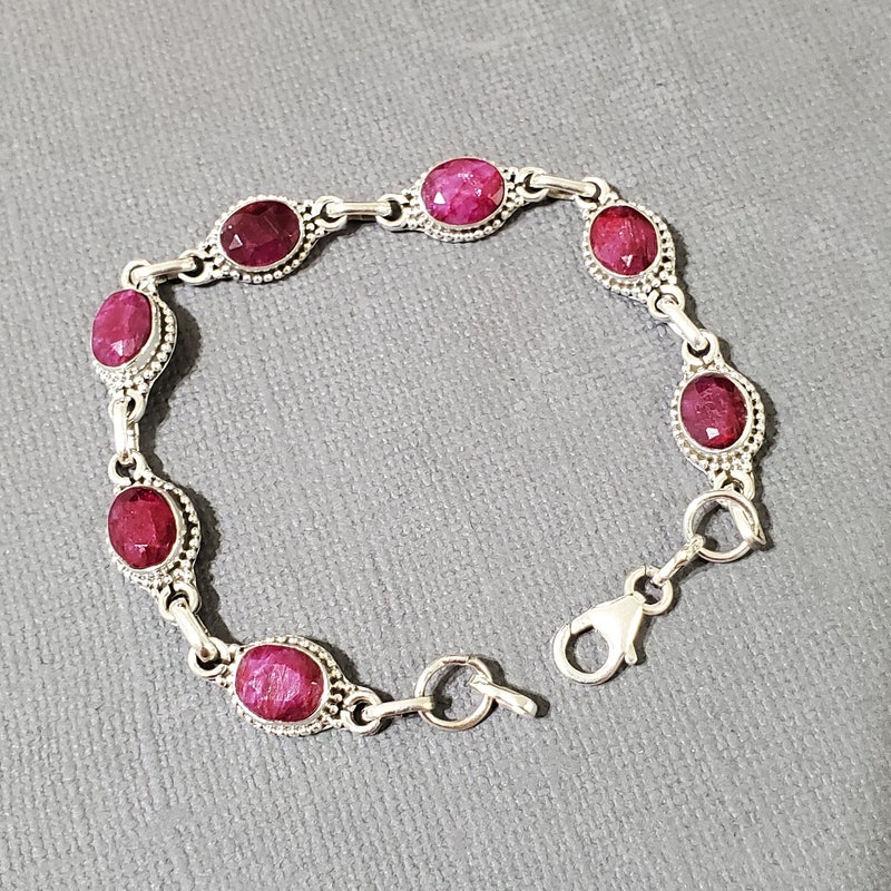 Ruby Bracelet - Etsy