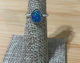 Blue Green Fire Ring - Etsy