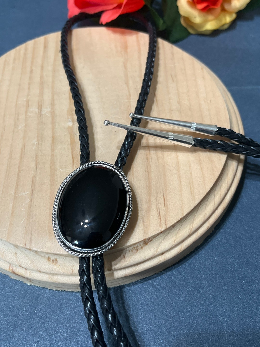 Black Onyx Bolo Tie/sterling Silver Bolo/ Bolo Tie for Men/bolo Tie ...