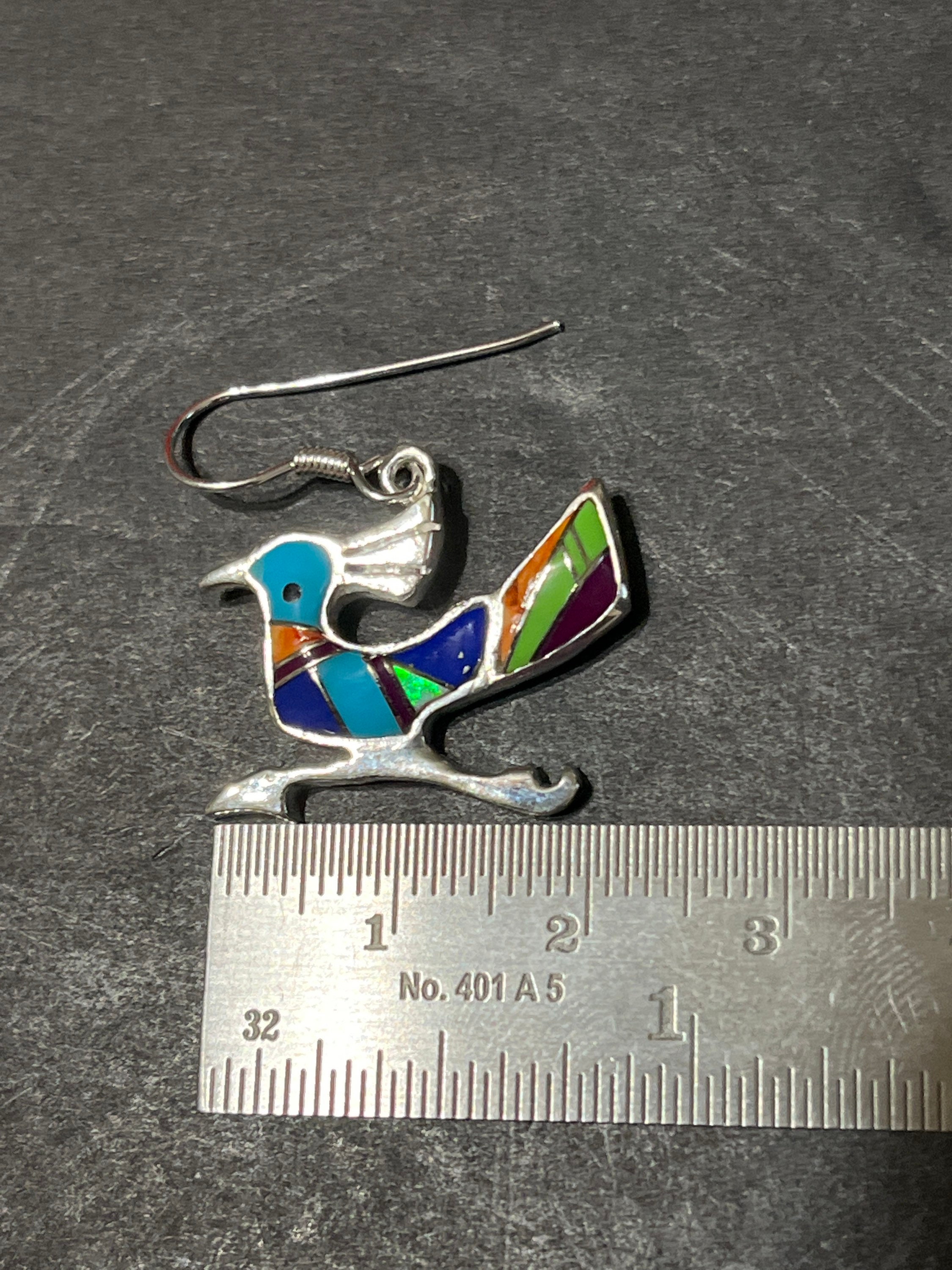 Multicolor Roadrunner Jewelry Set/ Inlay Roadrunner Jewelry - Etsy
