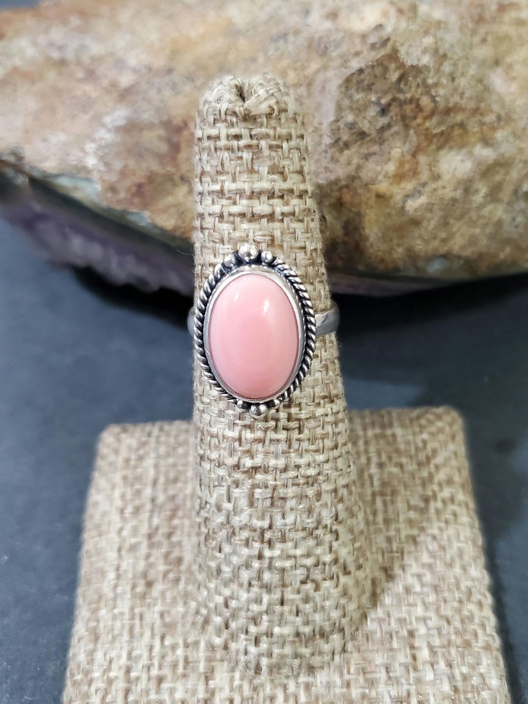 Pink Conch Shell Ring/conch Shell Ring/sterling Silver Ring/conch Ring ...