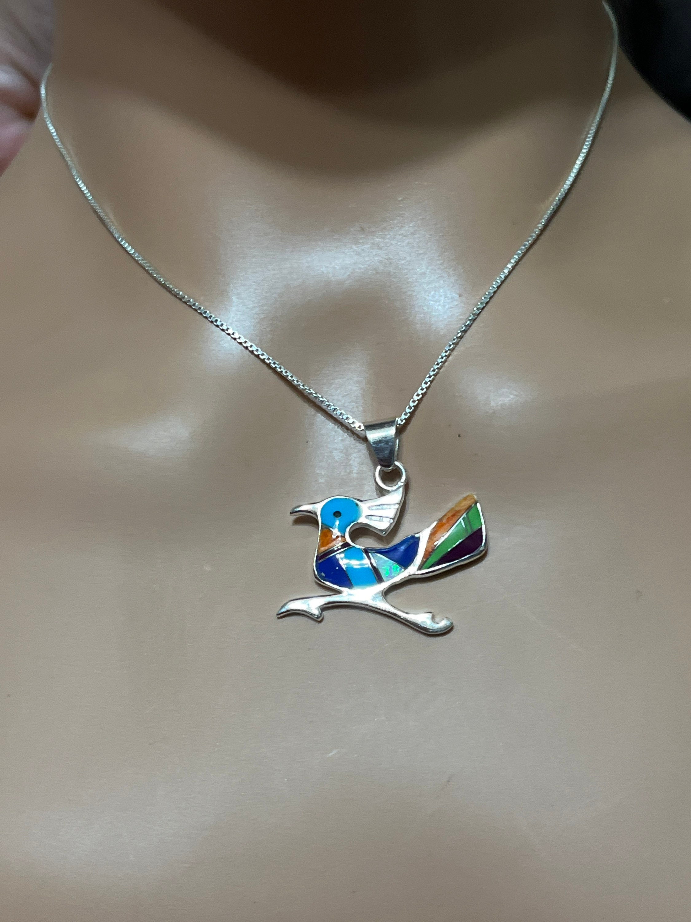Multicolor Roadrunner Jewelry Set/ Inlay Roadrunner Jewelry - Etsy