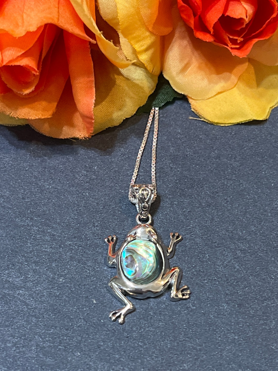 Abalone Shell Frog Pendant / Sterling Silver Jewelry / Frog Jewelry ...
