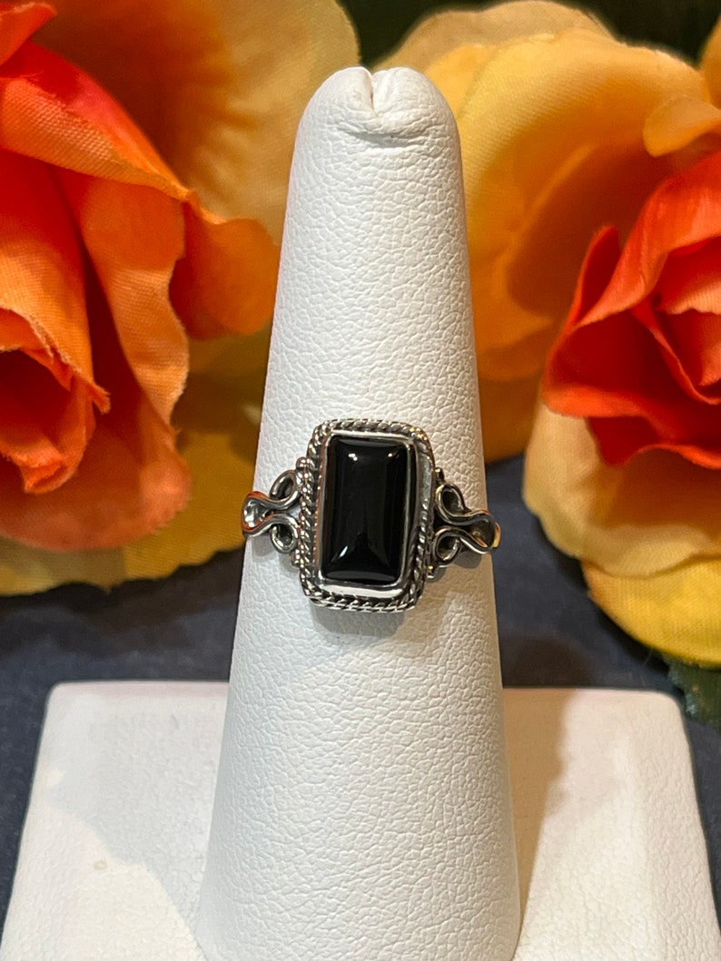 Onyx Ring/ Onyx Jewelry/ Sterling Silver Ring/sterling Silver Jewelry ...