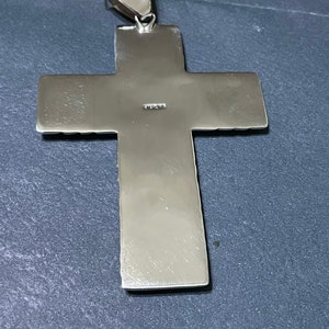 Large Inlay Cross/mosaic Silver Cross/opal Inlay Cross/big Silver Cross ...