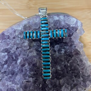 Turquoise Cross/blue Turquoise Silver Cross/large Turquoise Cross/cross ...