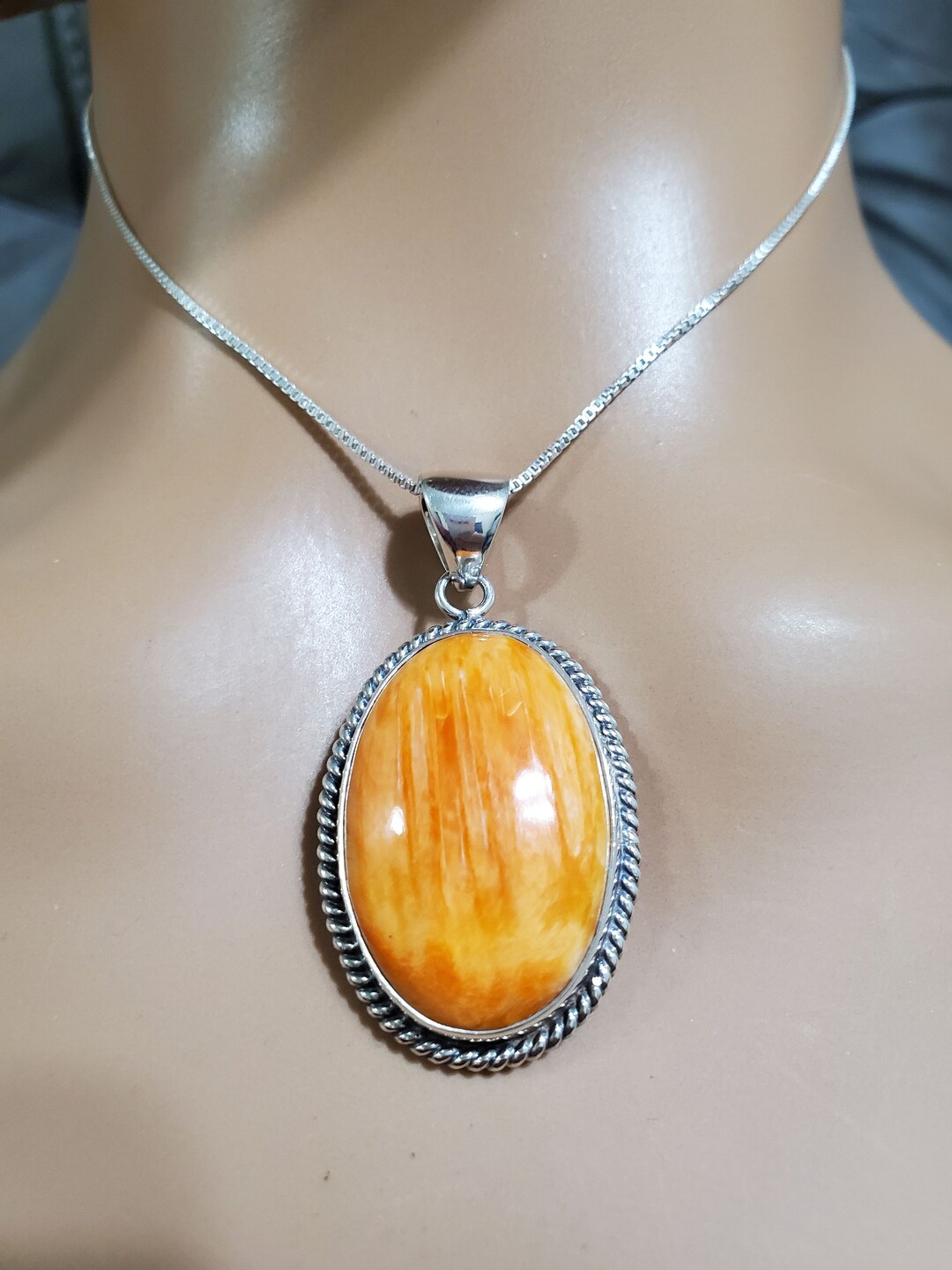 Spiny Oyster/spiny Oyster Pendant/sterling Silver Pendant/statement ...