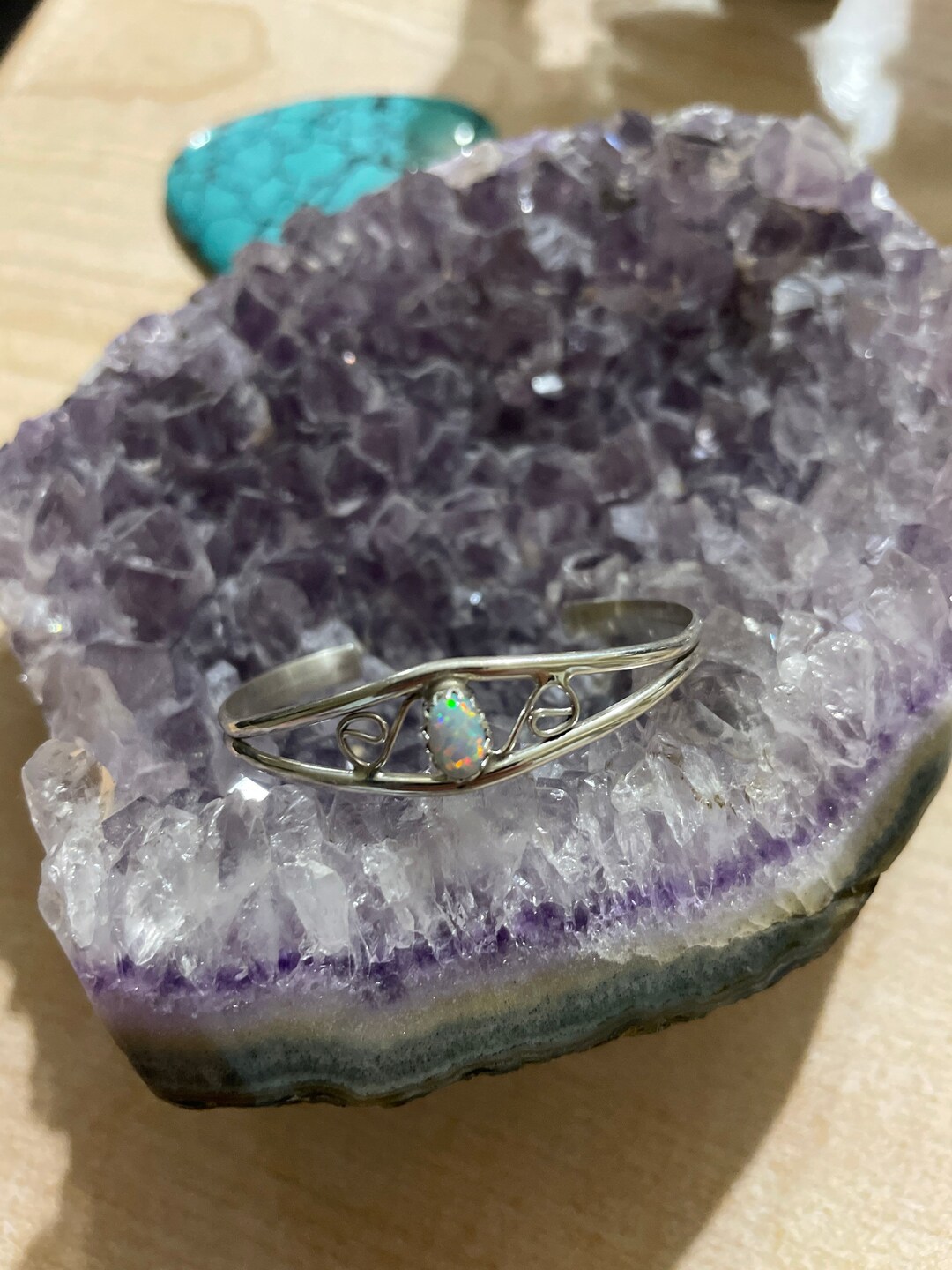 Fire Opal Baby Cuff/ Sterling Silver Cuff/ Cuff for Baby/ Opal Cuff ...