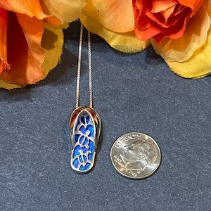 Sandy Toe Pendant/blue Opal Turtle Sandals Necklace/sterling Silver ...