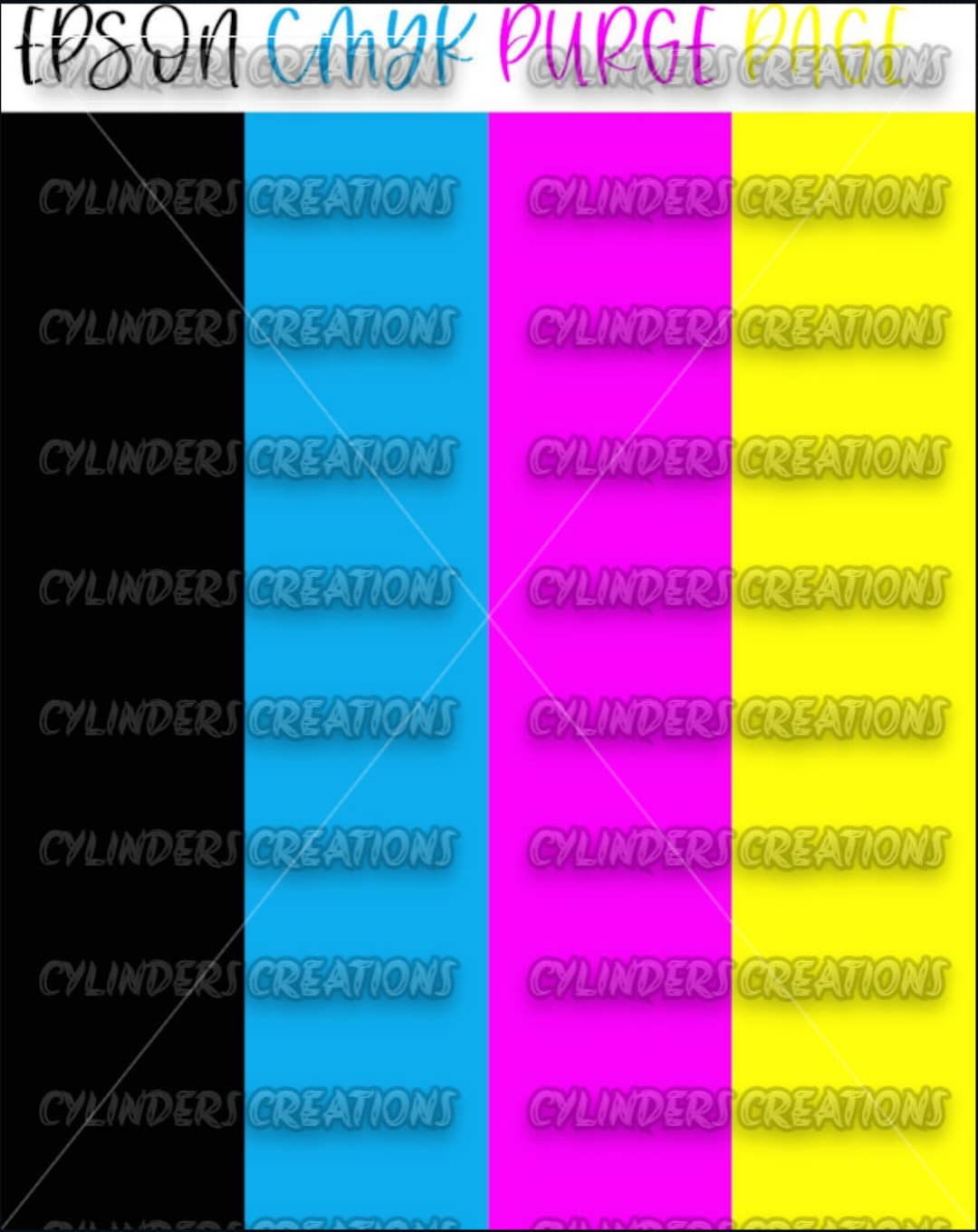 CMYK Epson Purge Sheet - Etsy