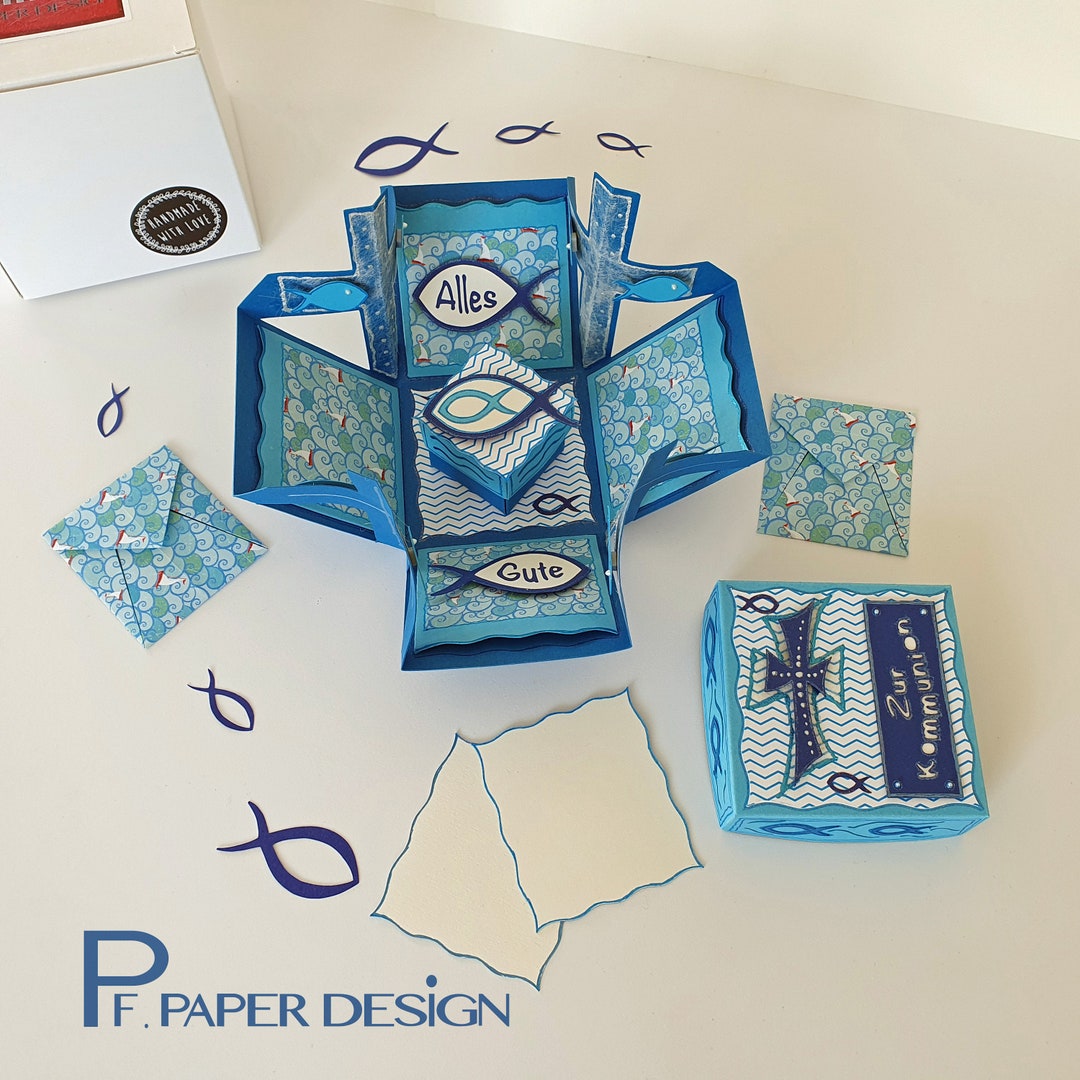 Explosion Box for Confirmation, Communion or Confirmation, Pop-up Box ...