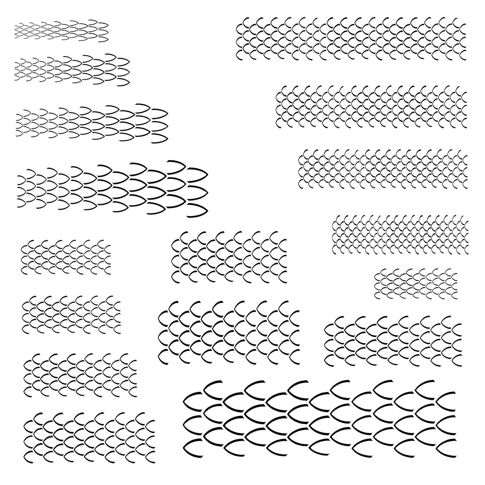 Custom Stencil "reverse Scales" Patterns - Etsy