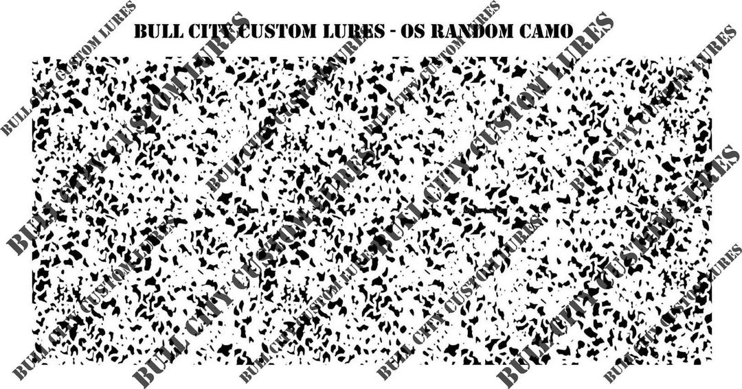 Random Camo Large Stencil Pattern Big Lure Crankbait Jerkbait Topwater ...