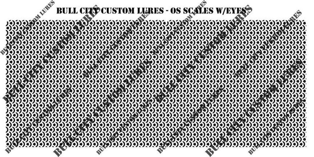 Scale W/eyes Large Stencil Pattern Big Lure Crankbait Jerkbait Topwater ...